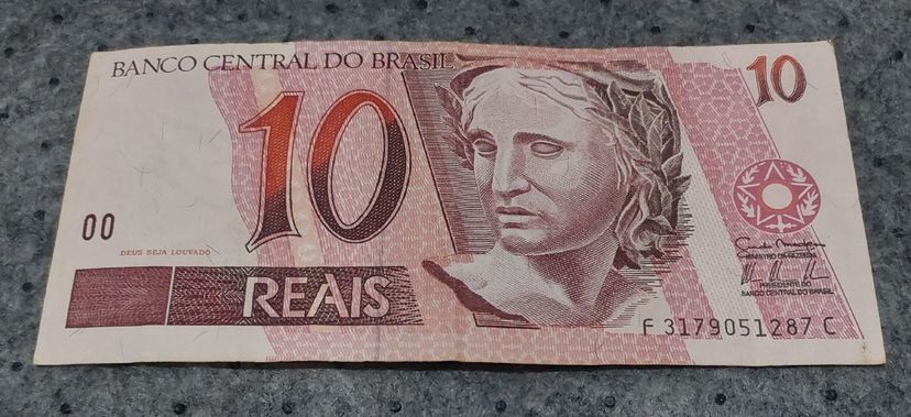 Cédula Antiga de 10 Reais do Brasil | Produto Vintage e Retro Casa Da ...