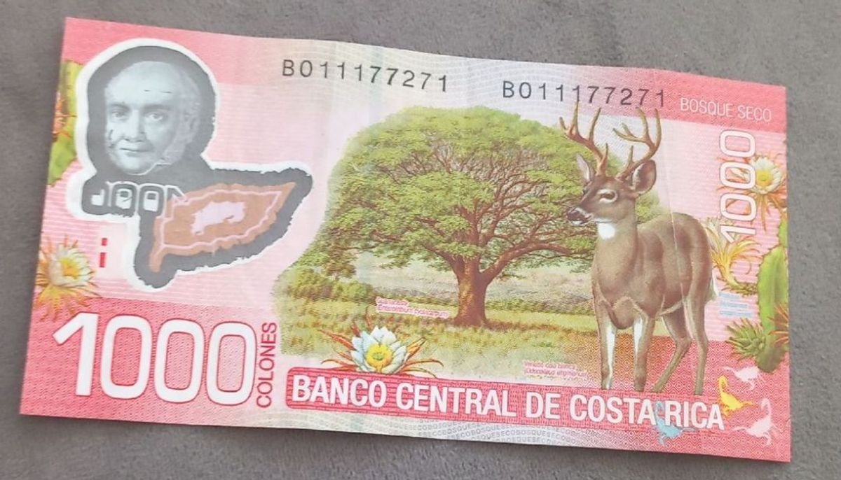 Cédula da Costa Rica | Produto Masculino Cedula Colecionavel Usado ...