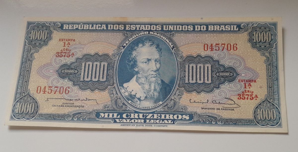 Cedula Nota 1000 Cruzeiros 1963 C056 | Produto Vintage e Retro Cmb Usado 112598975 | enjoei