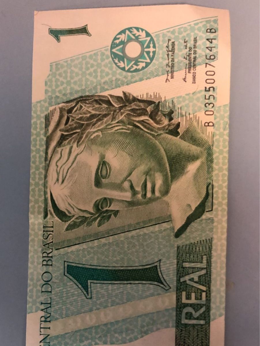 Cédula de 1 Real Novinha Nota | Produto Vintage e Retro Nunca Usado ...