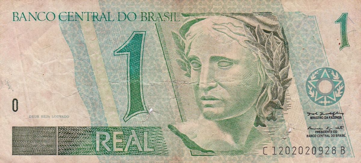 Cédula Nota de 1 Real | Produto Vintage e Retro Usado 61426339 | enjoei