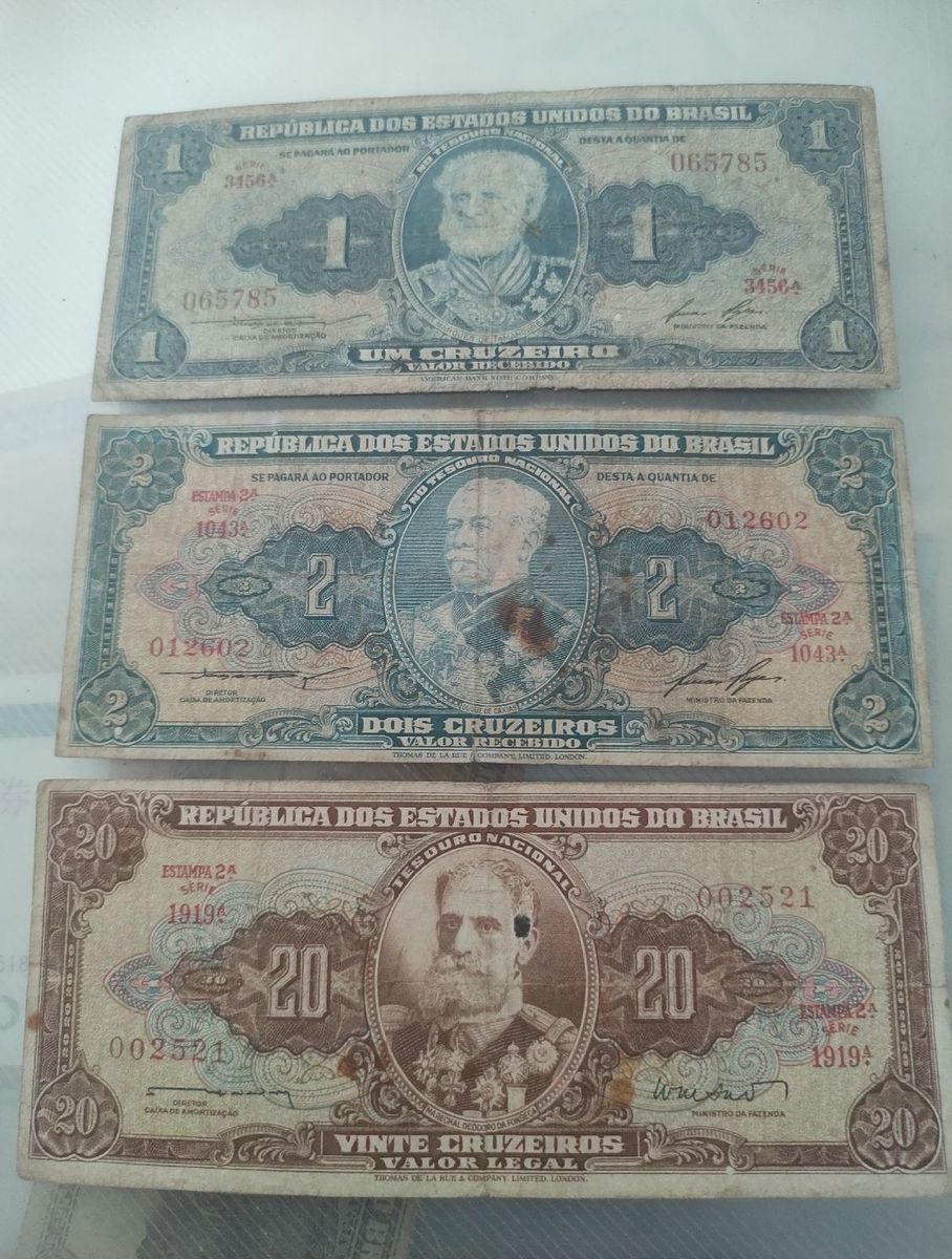 Cédulas Brasileira Antigas | Produto Vintage e Retro Cruzeiro Usado ...