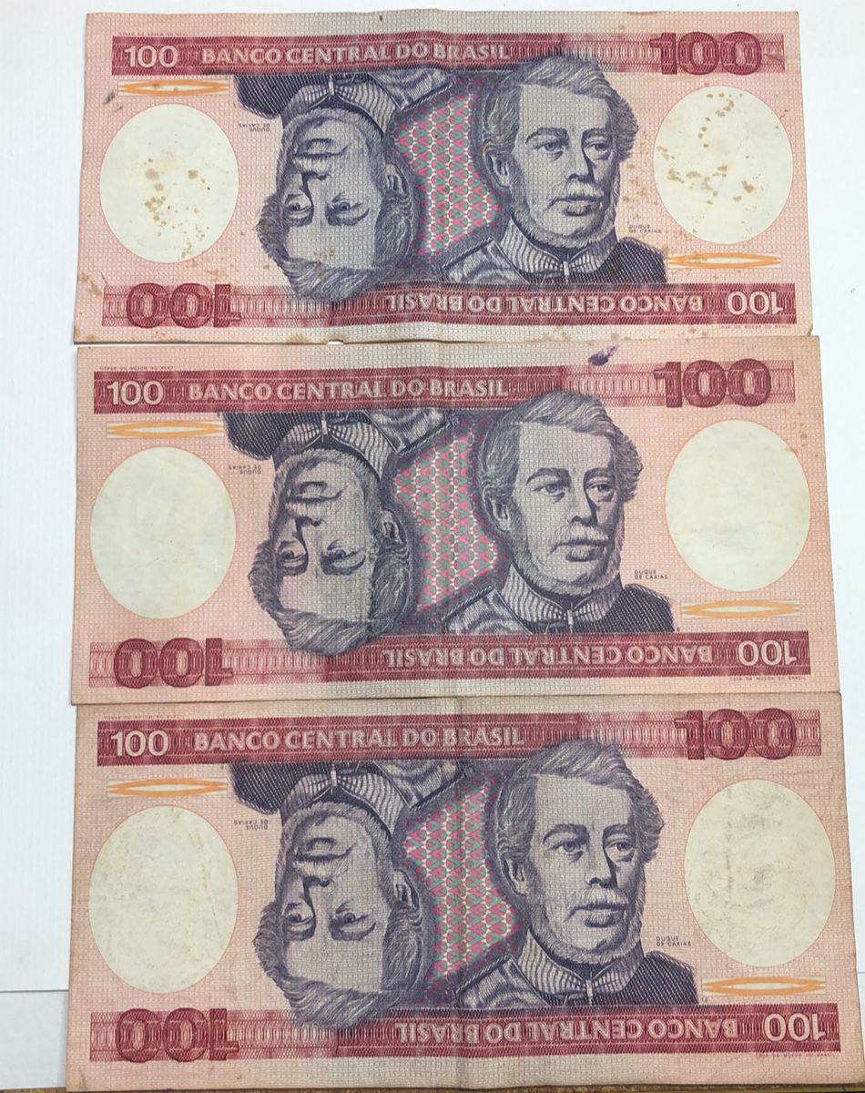 Cédulas de 100 Cem Cruzeiros | Produto Vintage e Retro Cédulas Antigas ...