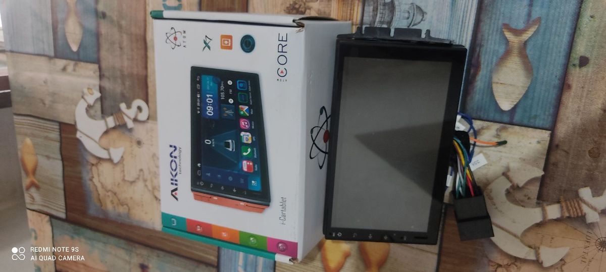 Central Multimídia Universal Aikon Atom Core G2 Tela de 7" Ips Carplay + Android Auto Gps 2gb ...