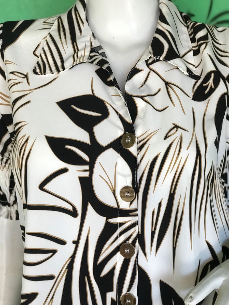 Chamis Midi Estampas Preto e Branco | Vestido Feminino Laura Fashion ...