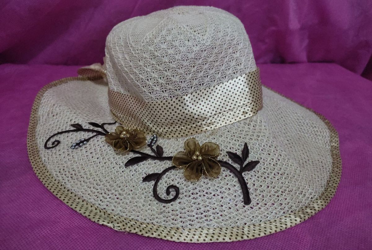 Chapéu Poá de Praia | Moda Praia Feminina Usado 84323521 | enjoei