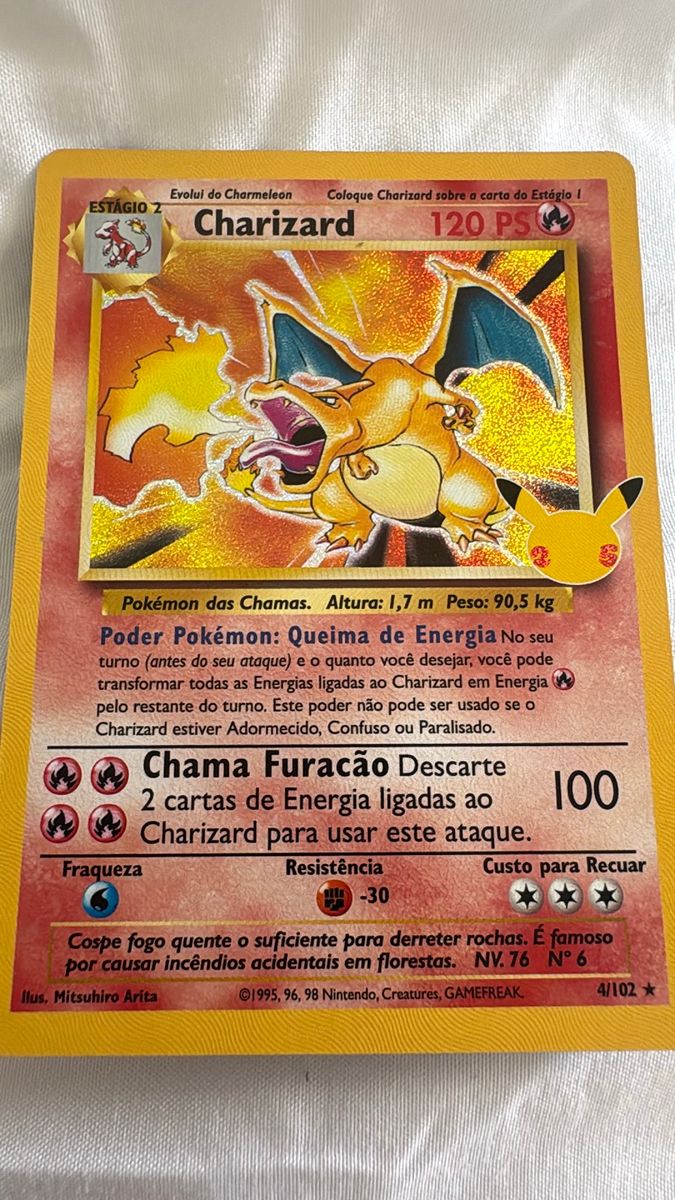 Charizard Base Set Primeira Edição Português-raríssimo | Produto ...