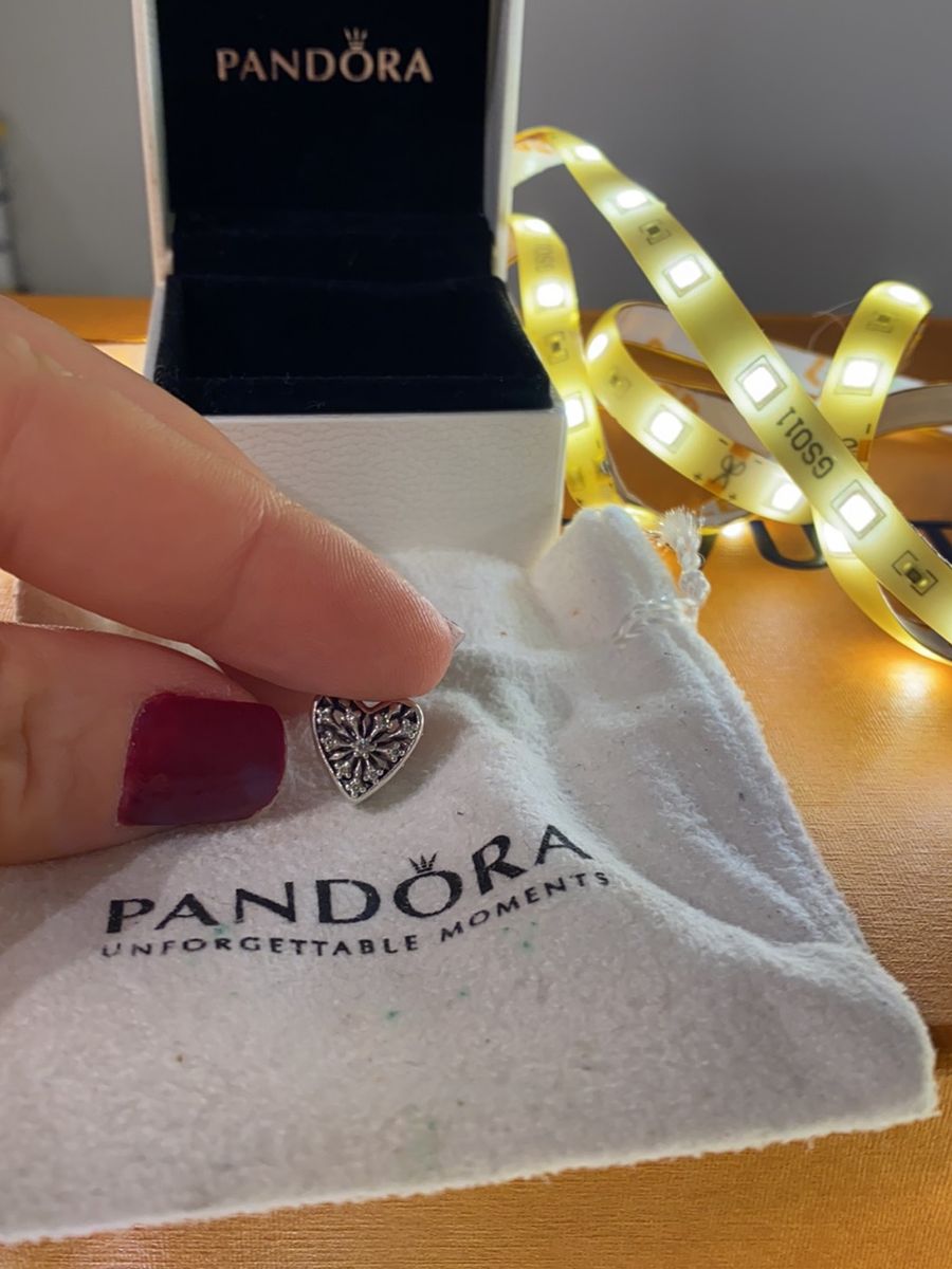 Charm Pandora Coração Ice com Pedras | Jóia Feminina Pandora Usado ...