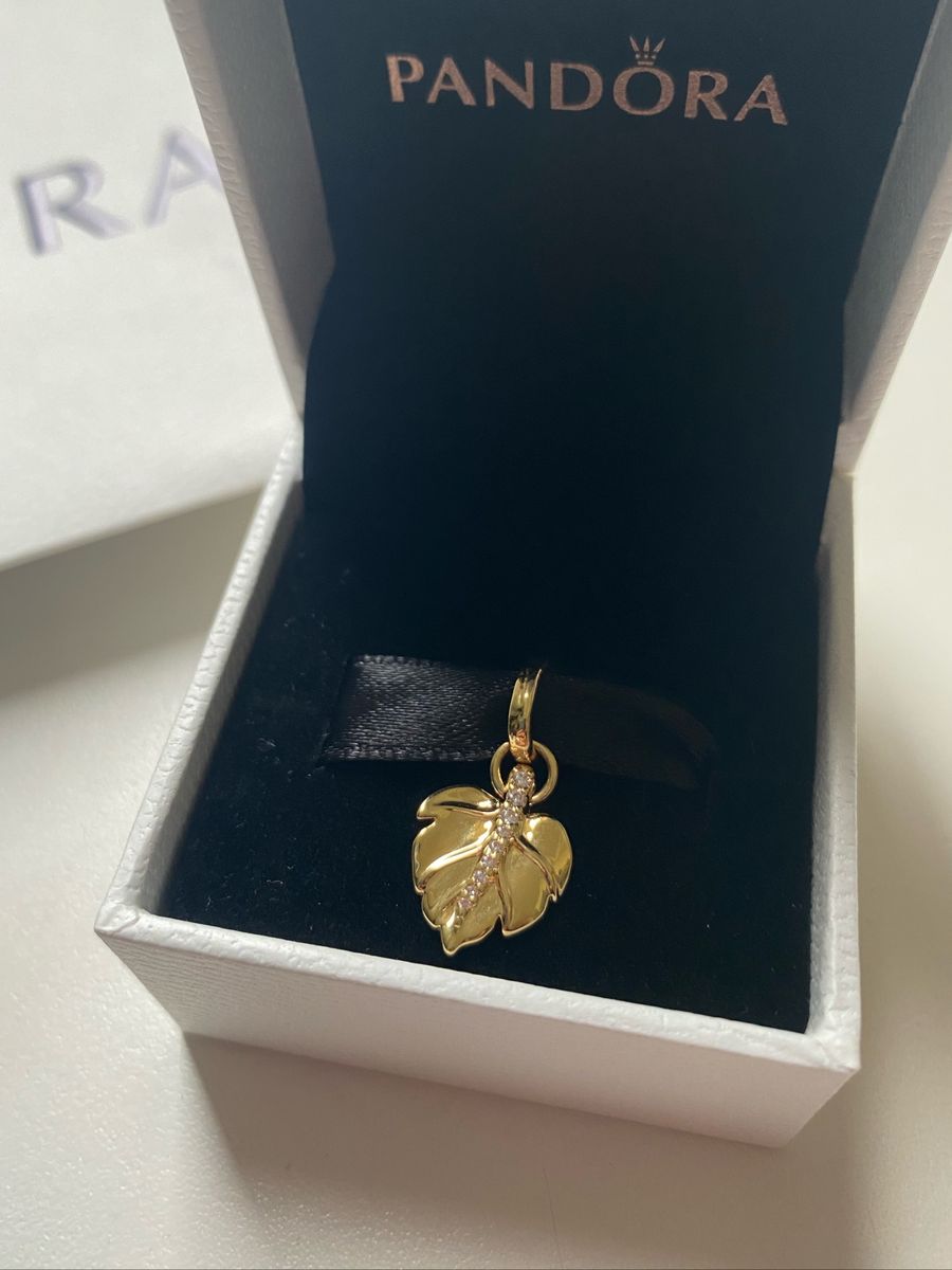 Charm Pendente Pandora Shine Folhas Unicas | Jóia Feminina Pandora ...