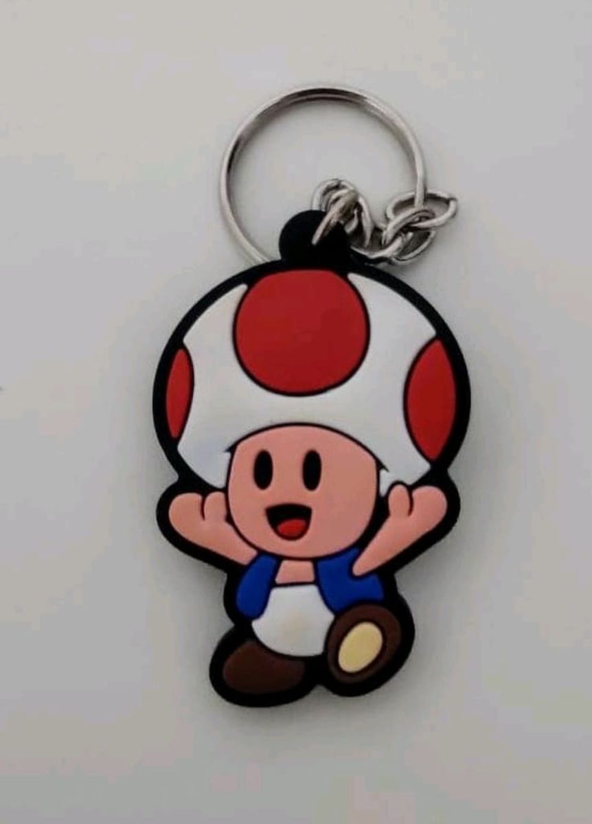 Chaveiro Emborrachado Geek Nerd Colecionável Detalhado Personagem Toad ...