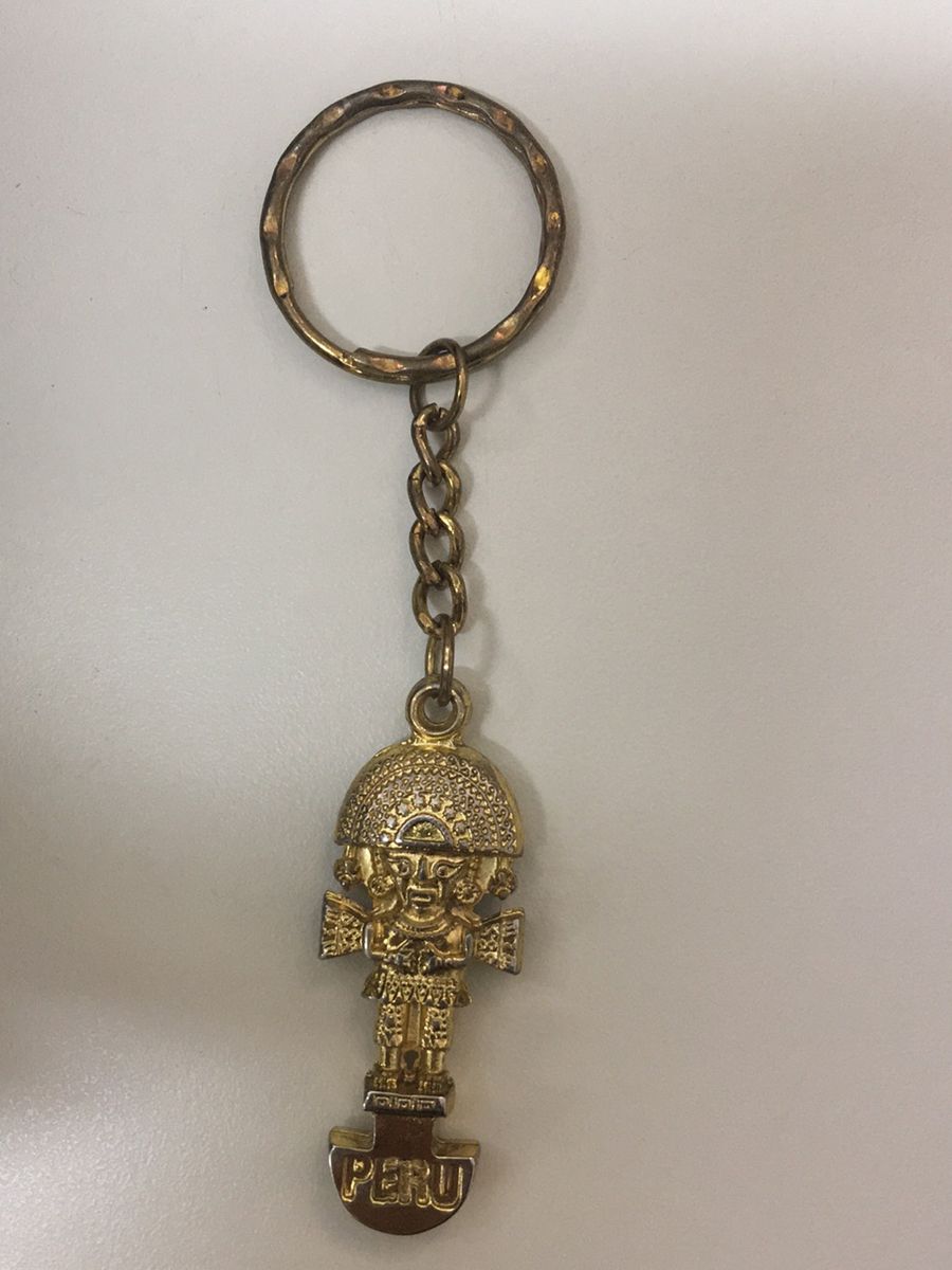 Chaveiro Rumo, Símbolo Peruano Inca. Metal e Argola Original ...