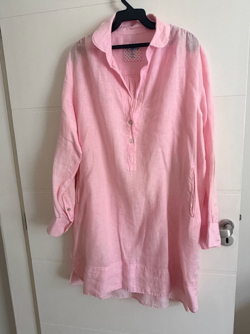 Chemise Alan Dellon Linho Rosa Gg | Camisa Feminina Alan Dellon Usado ...