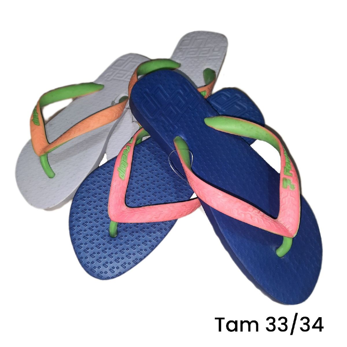 Chinelo 2 Pares para Piscina Praia Ou Dia a Dia | Calçado Infantil para ...