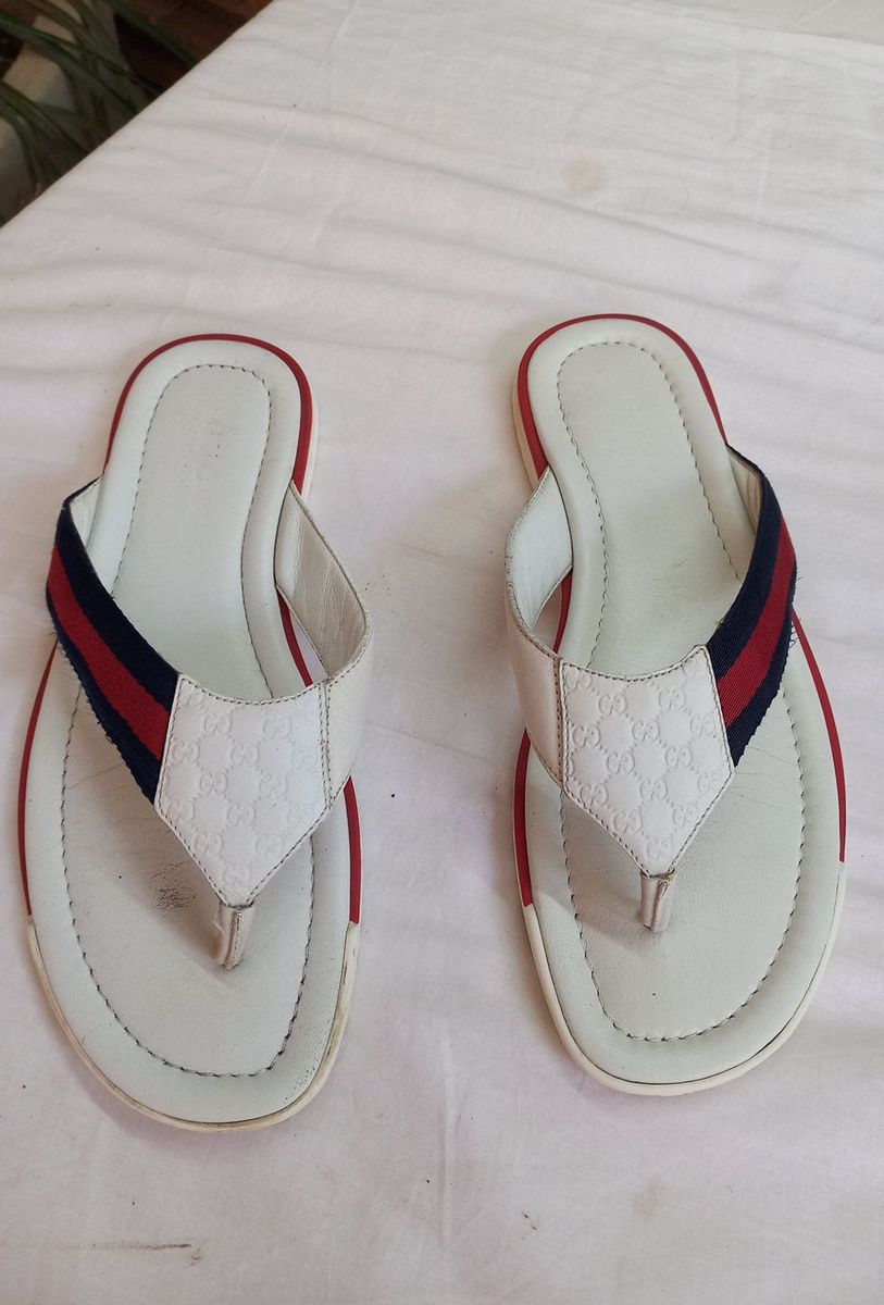 Chinelo em Couro Gucci 39 | Sandália Masculina Gucci Usado 93793010 | enjoei