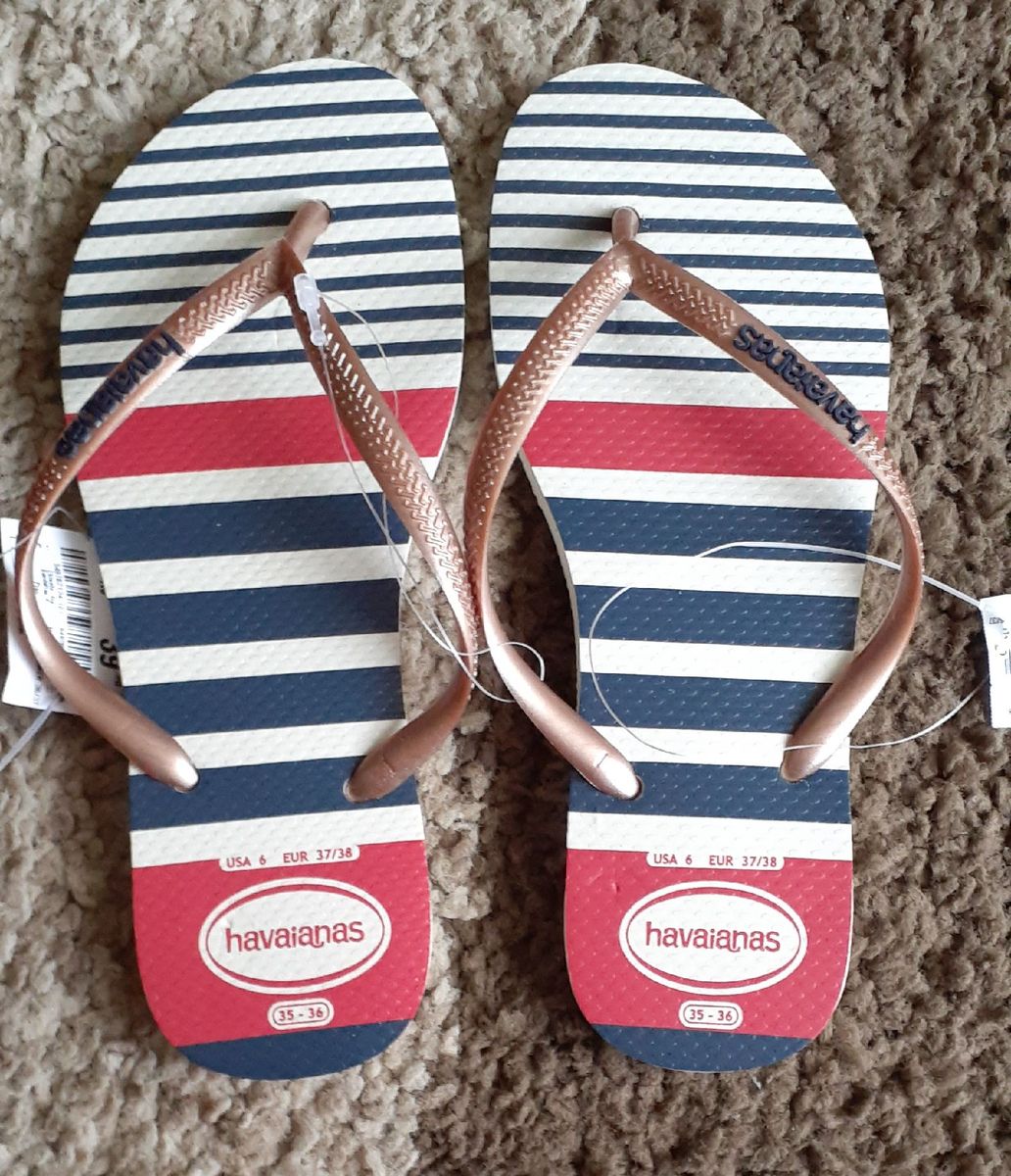Chinelo Havaianas Slim Nautical 35/36 | Sandália Feminina Havaianas ...