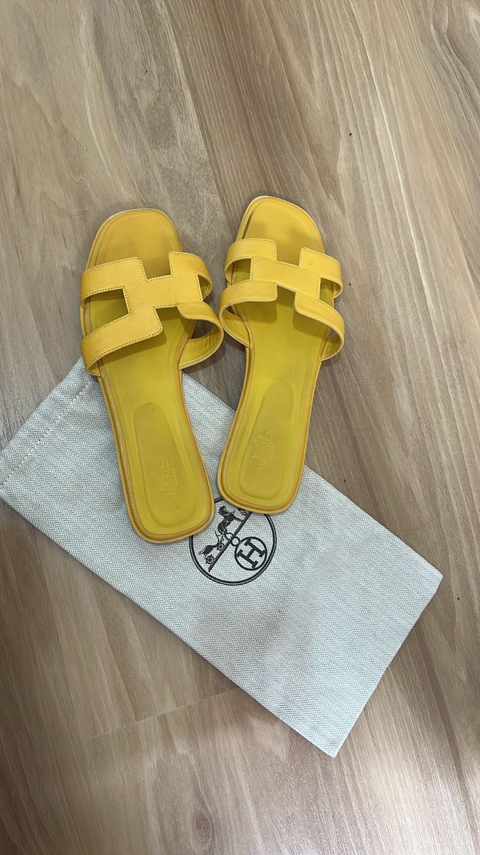 Chinelo Hermes Original 38/39 | Rasteira Feminina Hermès Nunca Usado ...