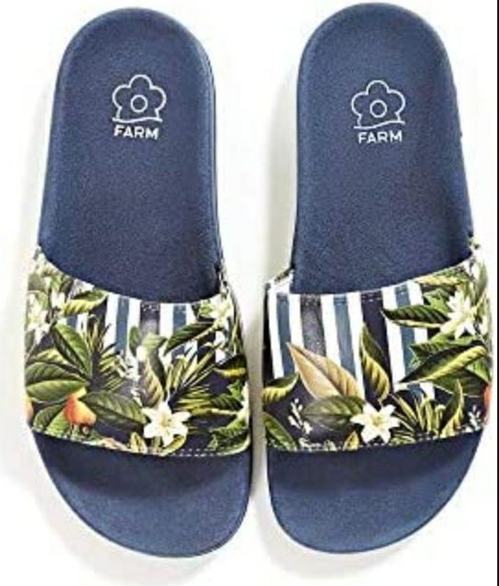 Chinelo Praiana Farm 39/40 | Sandália Feminina Farm Nunca Usado ...
