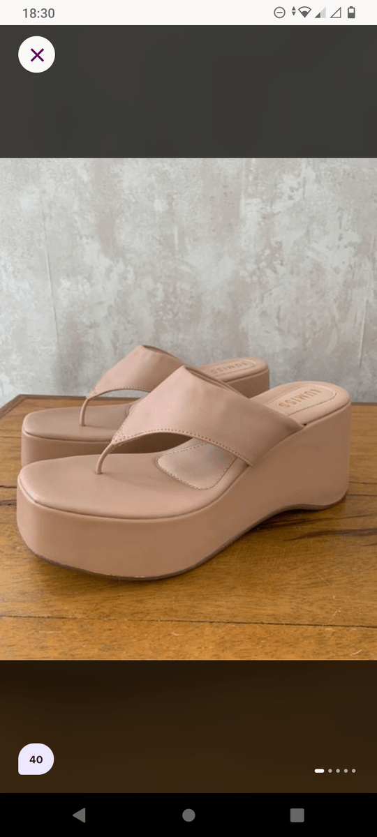 Chinelo/ Tamanco Plataforma | Rasteira Feminina Lumiss Nunca Usado ...