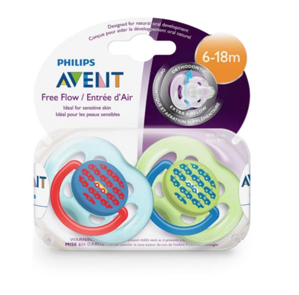 Chupeta Philips Avent Ortodôntica Freeflow 6-18 Meses Menino | Item ...