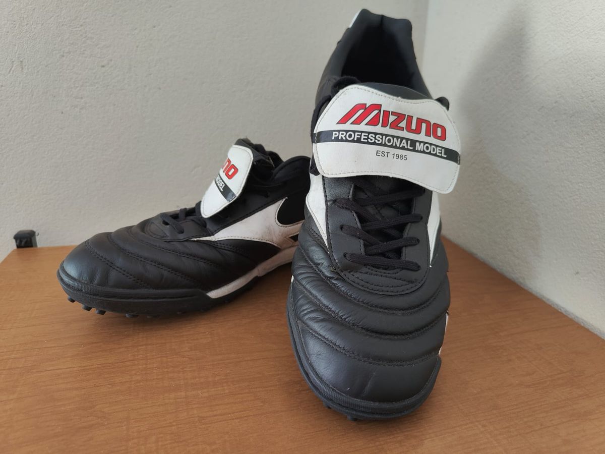 Chuteira Society Mizuno Morelia Elite As Ii Pro - Preto+branco (usada ...