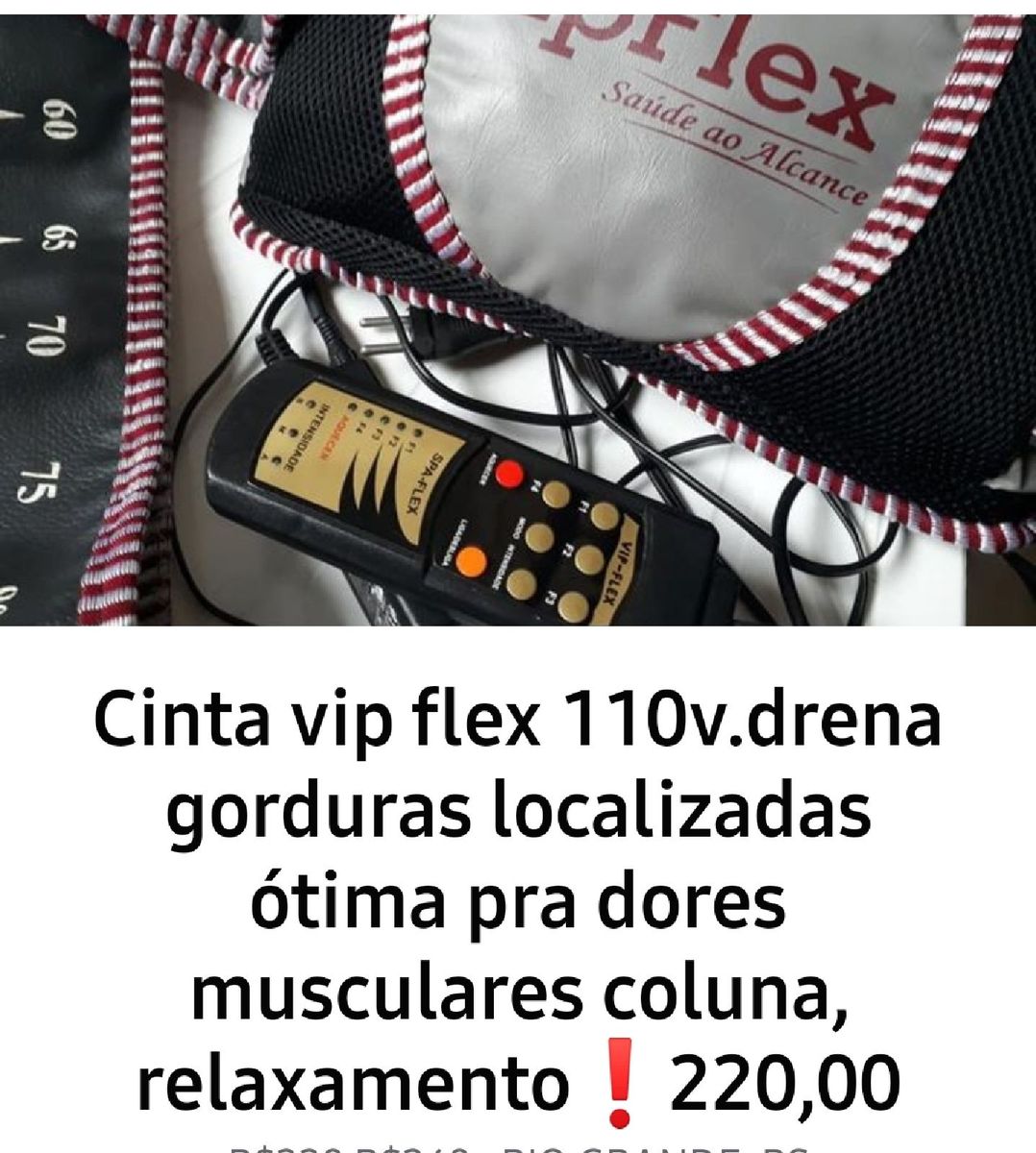 Cinta Vip Flex Drena Gorduras Localizada 110v | Item Info & Eletro Vip ...