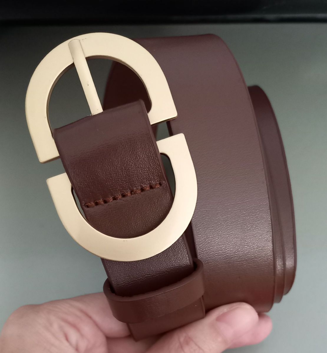 Cinto Café Básico (novo) | Cinto Feminino Importado Nunca Usado ...