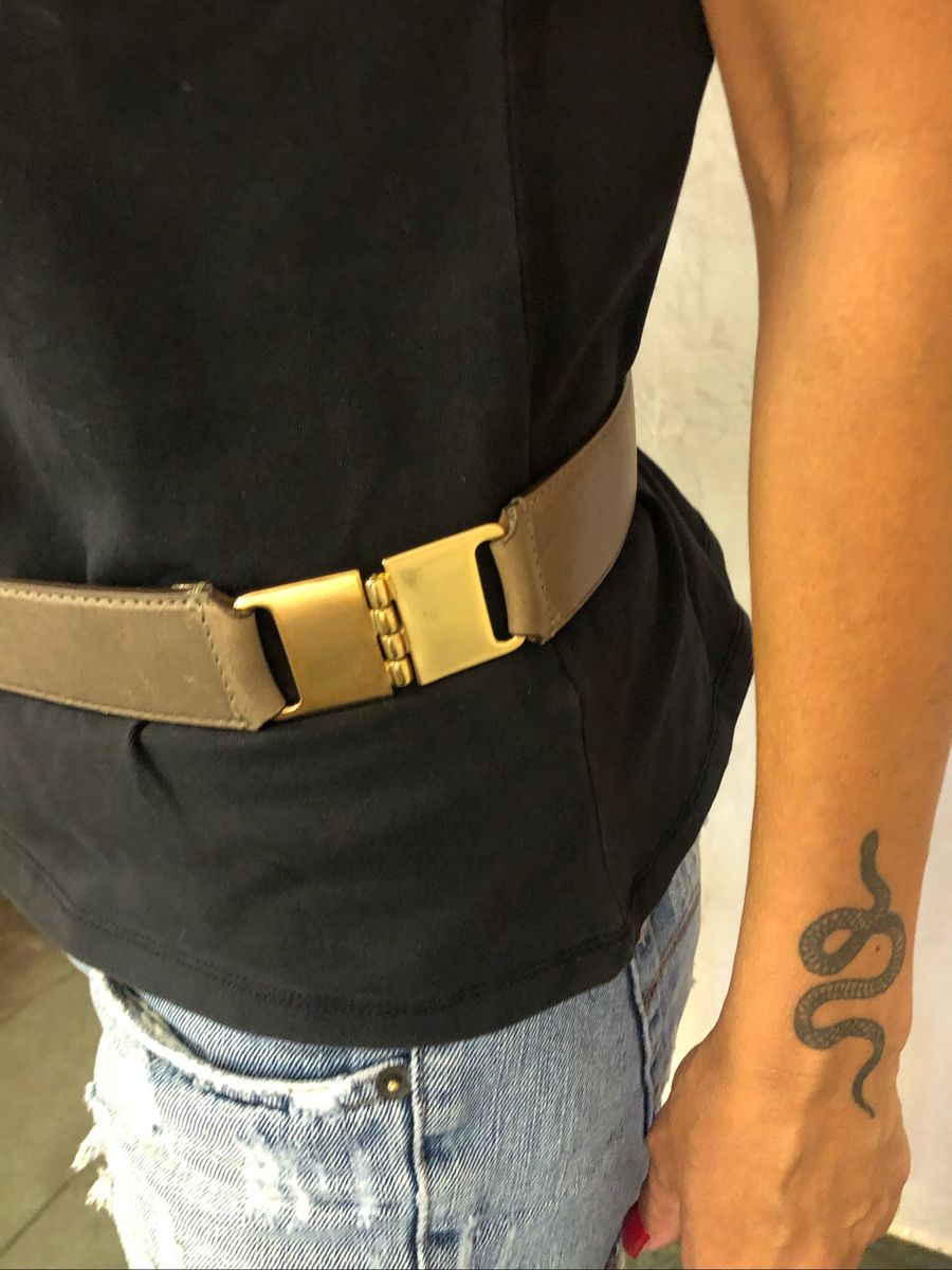 Cinto Couro Detalhe Lateral | Cinto Feminino Usado 51744761 | enjoei