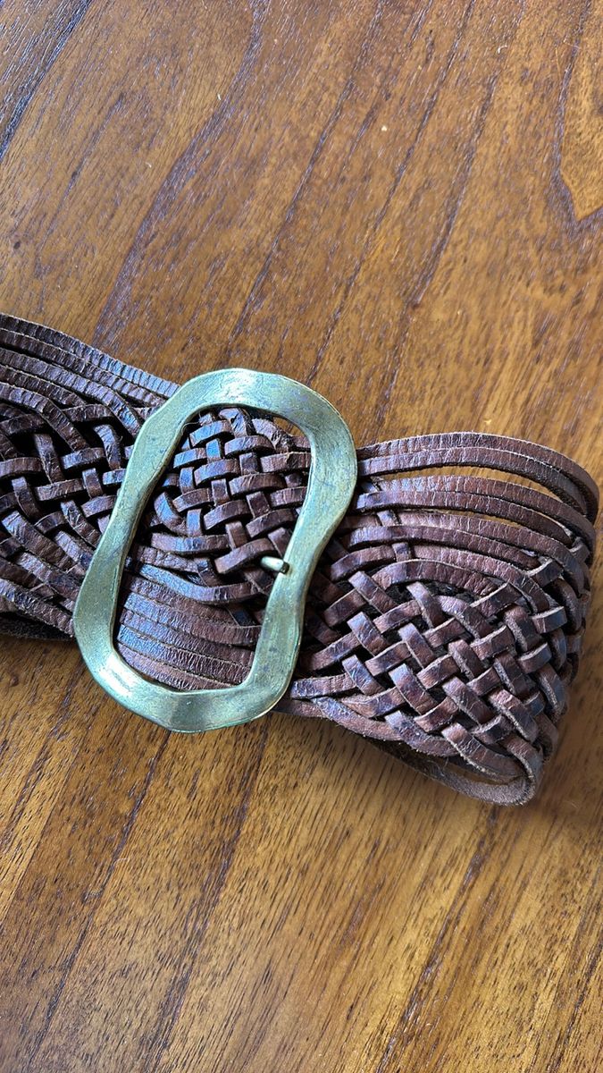 Cinto de Couro Marrom Natural | Cinto Feminino Soussan Designs Usado ...