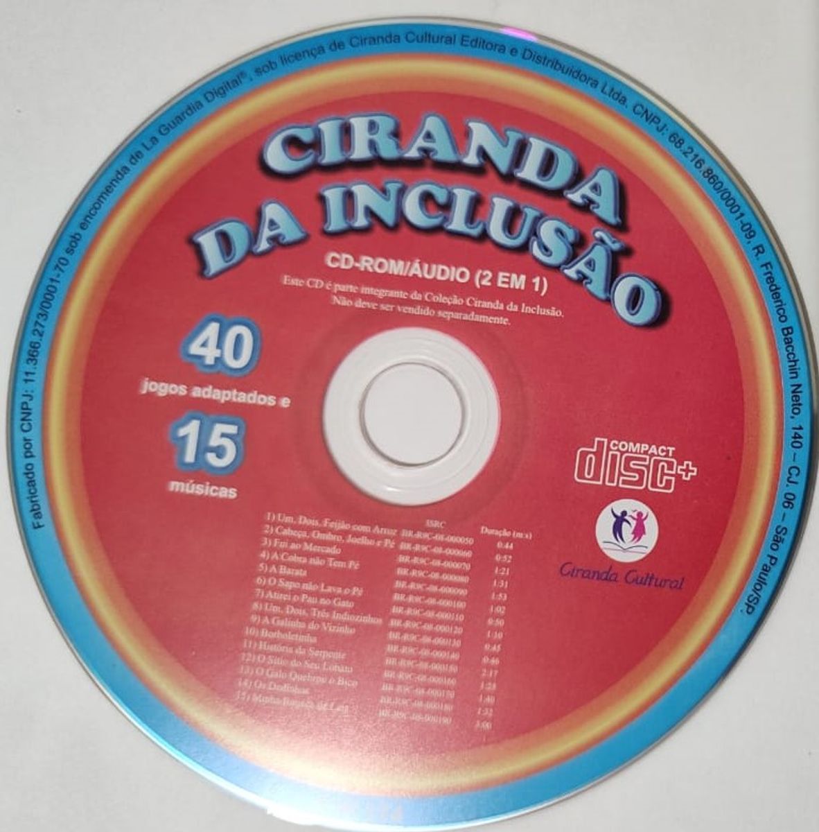 Ciranda da Inclusão. Cd-rom/áudio (2 em 1) | Item de Música Ciranda Cultural Usado 74719681 | enjoei