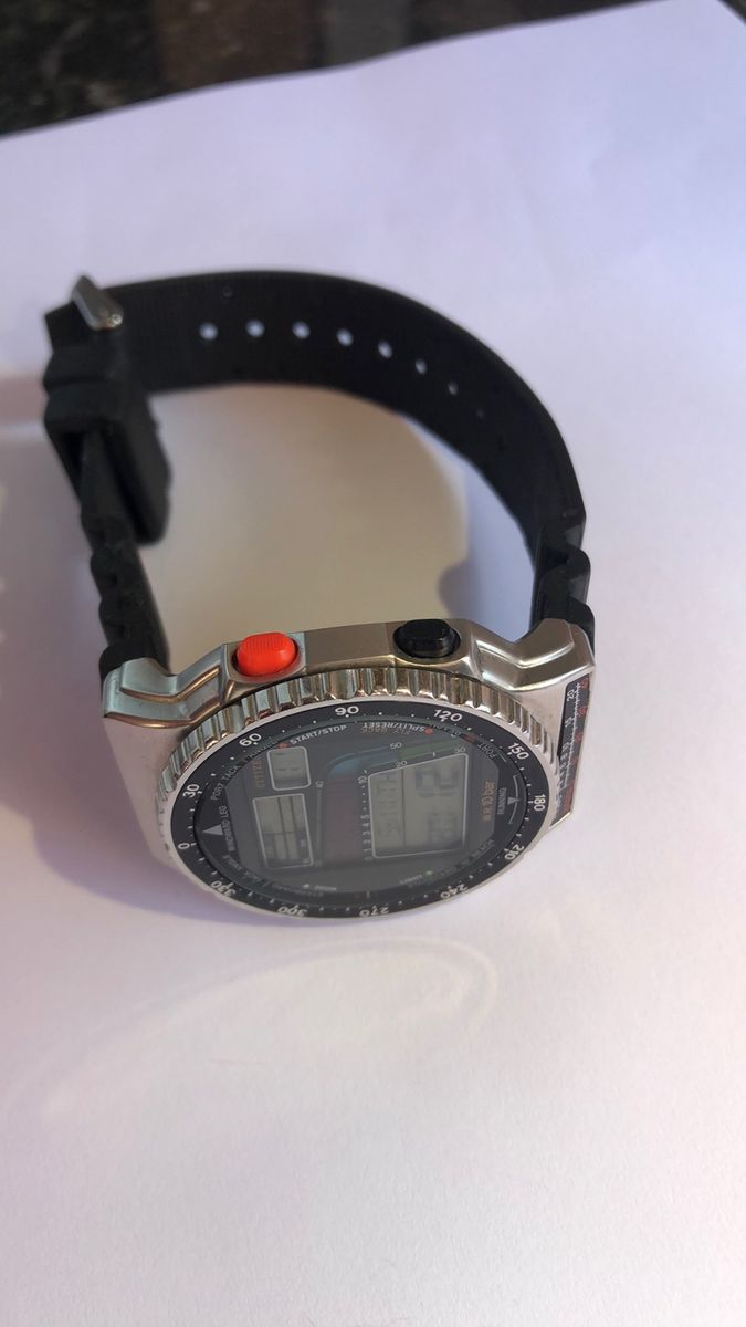 Citizen Windsurf D120 Luz Alarme Anos 80 | Relógio Masculino Citizen ...