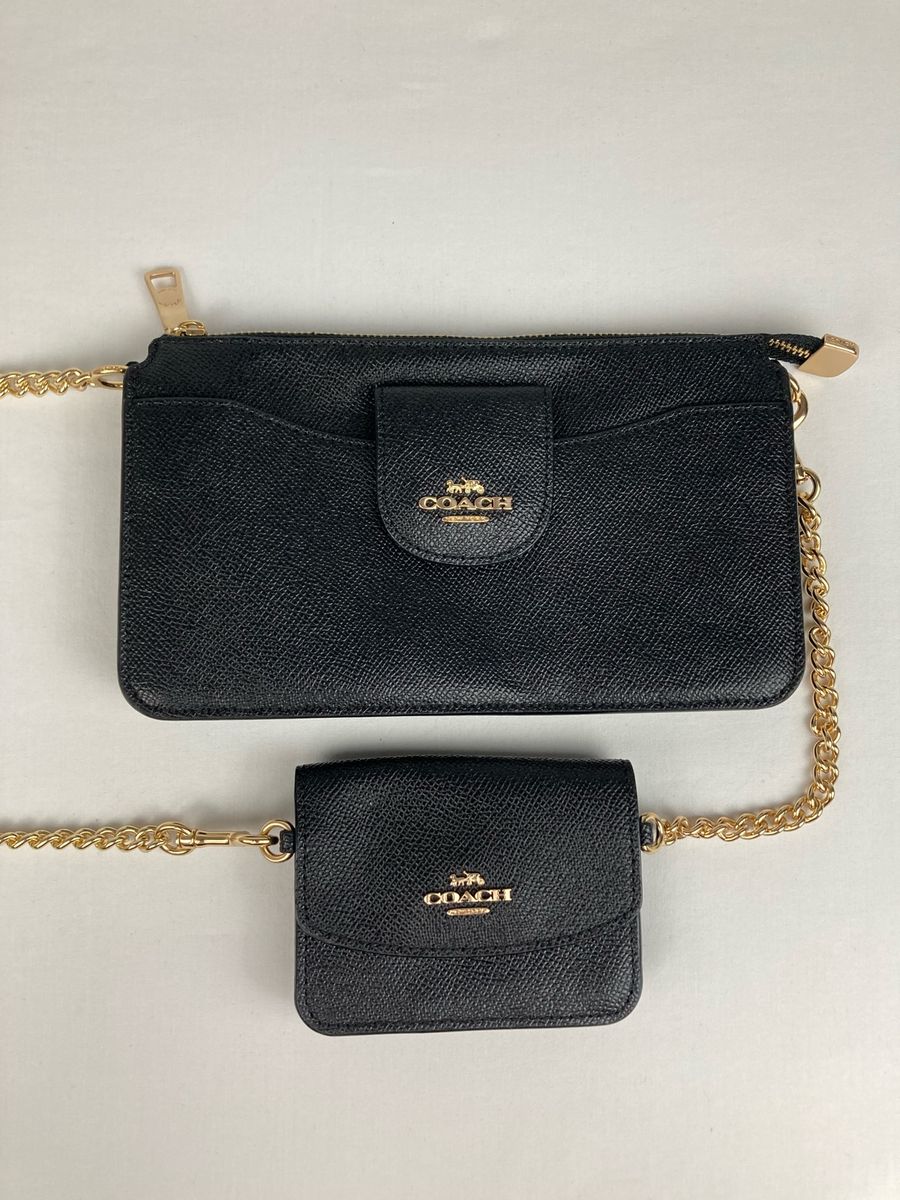 Coach Poppy 0737 Crossbody With Card Case Bolsa Transversal com Porta ...