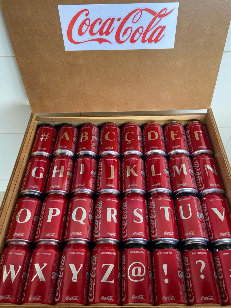 Coca Cola Coleção Completa Latinhas com Letras | Cacareco Coca Cola ...