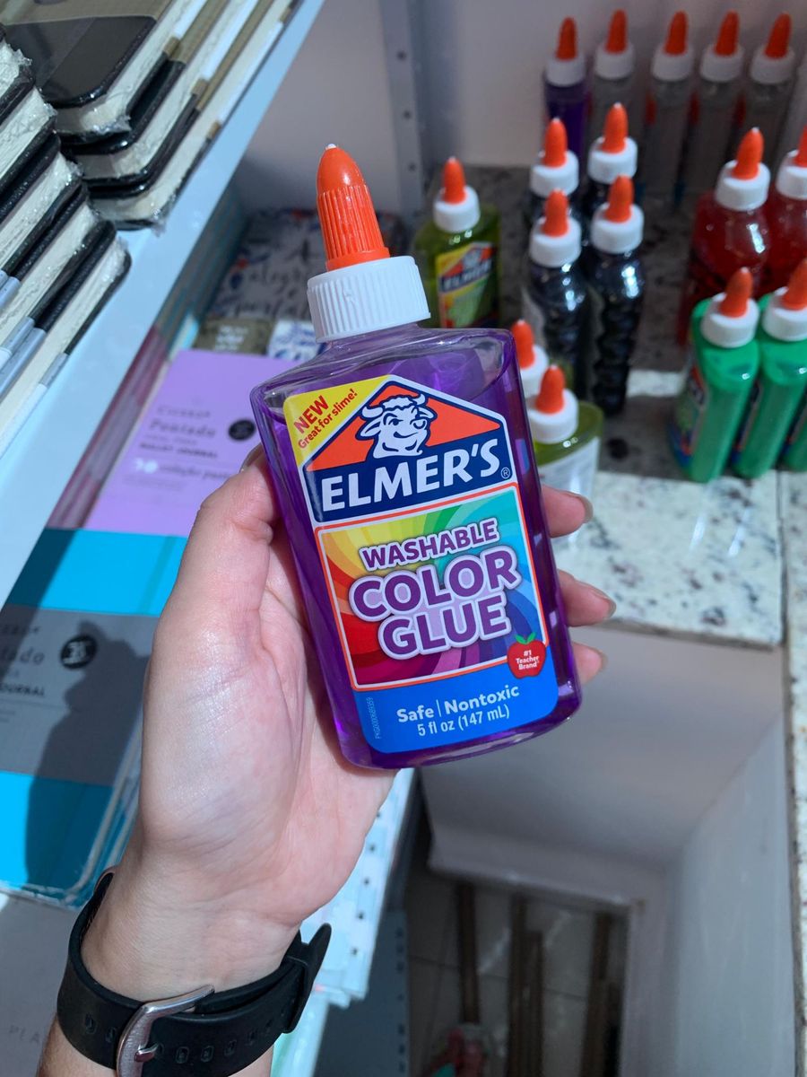 Cola Roxa Translúcida Elmers | Item de Papelaria Elmers Nunca Usado ...