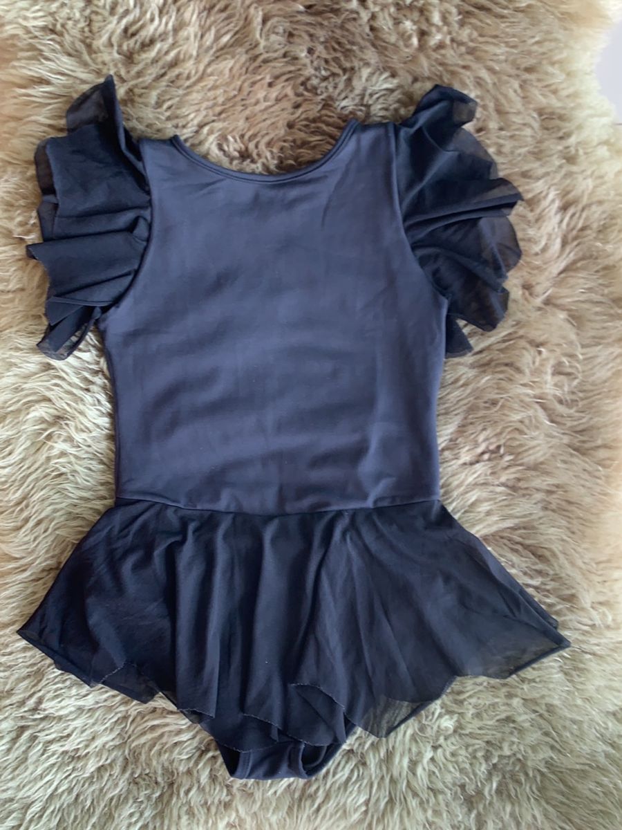 Colant Panda Balé Ou Jazz, Copázio com Saia e Mangas de Tule, Preto ...