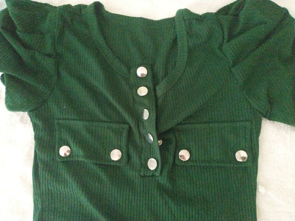 Colant Verde Militar | Blusa Feminina Nunca Usado 63315105 | enjoei