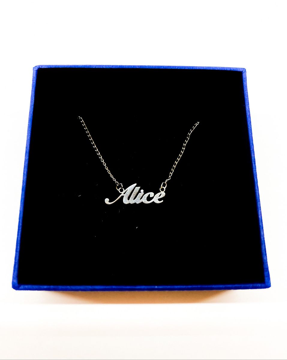 Colar Alice Aço Cirúrgico | Bijuteria Feminina Nunca Usado 48095895 ...