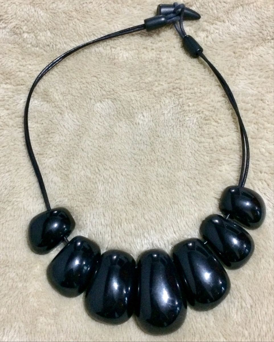 Colar Bia Preto | Bijuteria Feminina Sobral Design Nunca Usado 45394693 ...
