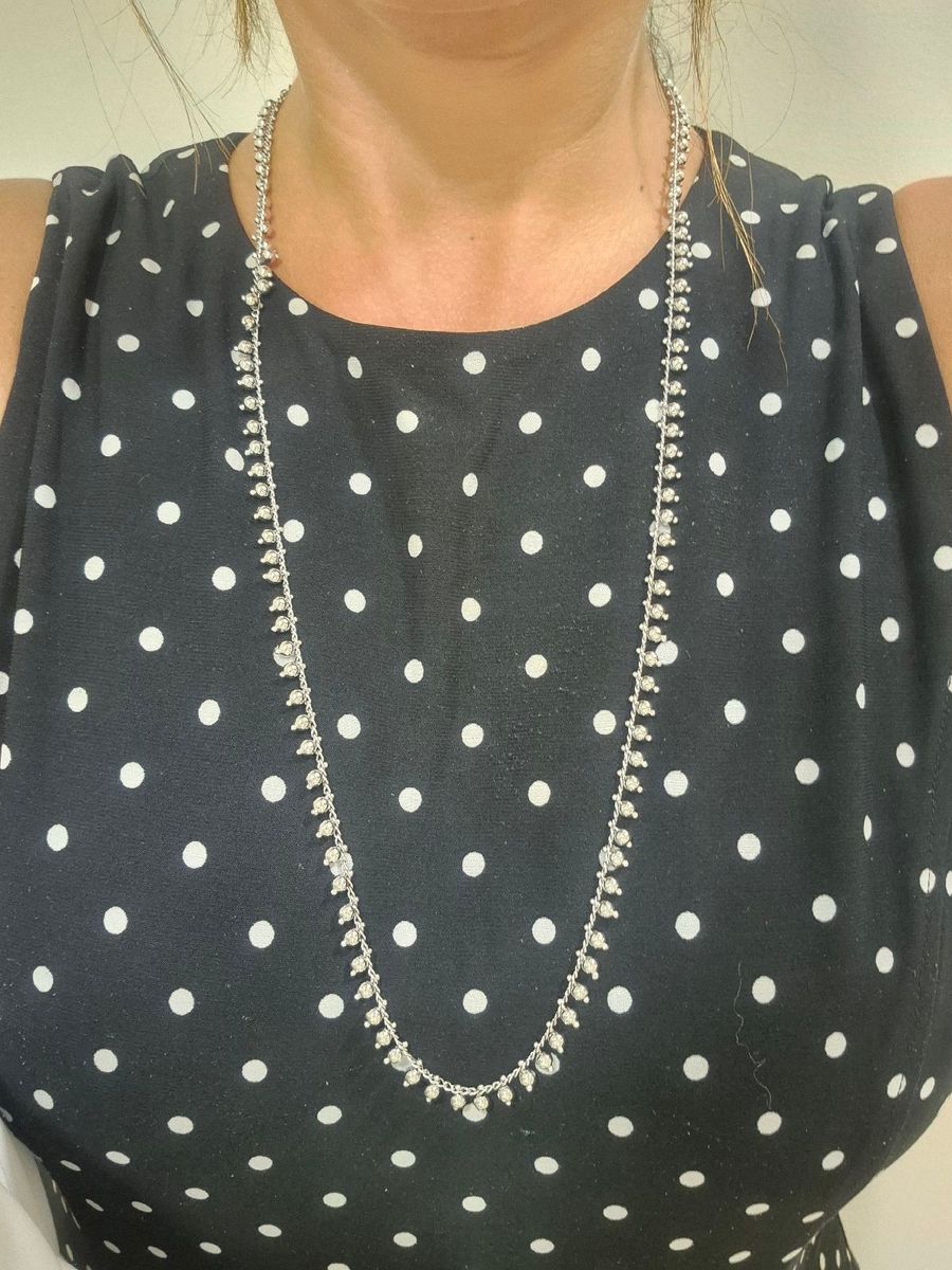 Colar Bolinhas Prateadas Morana | Jóia Feminina Morana Usado 103302839 | enjoei