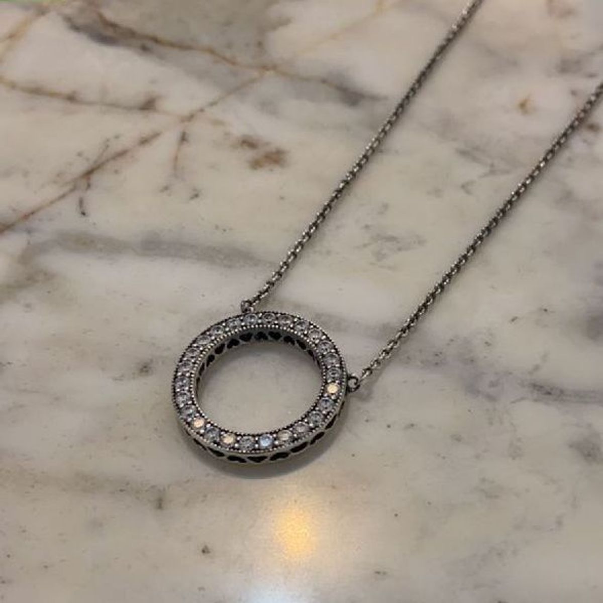 Colar Pandora Círculo (grande) | Jóia Feminina Pandora Usado 86612019 ...