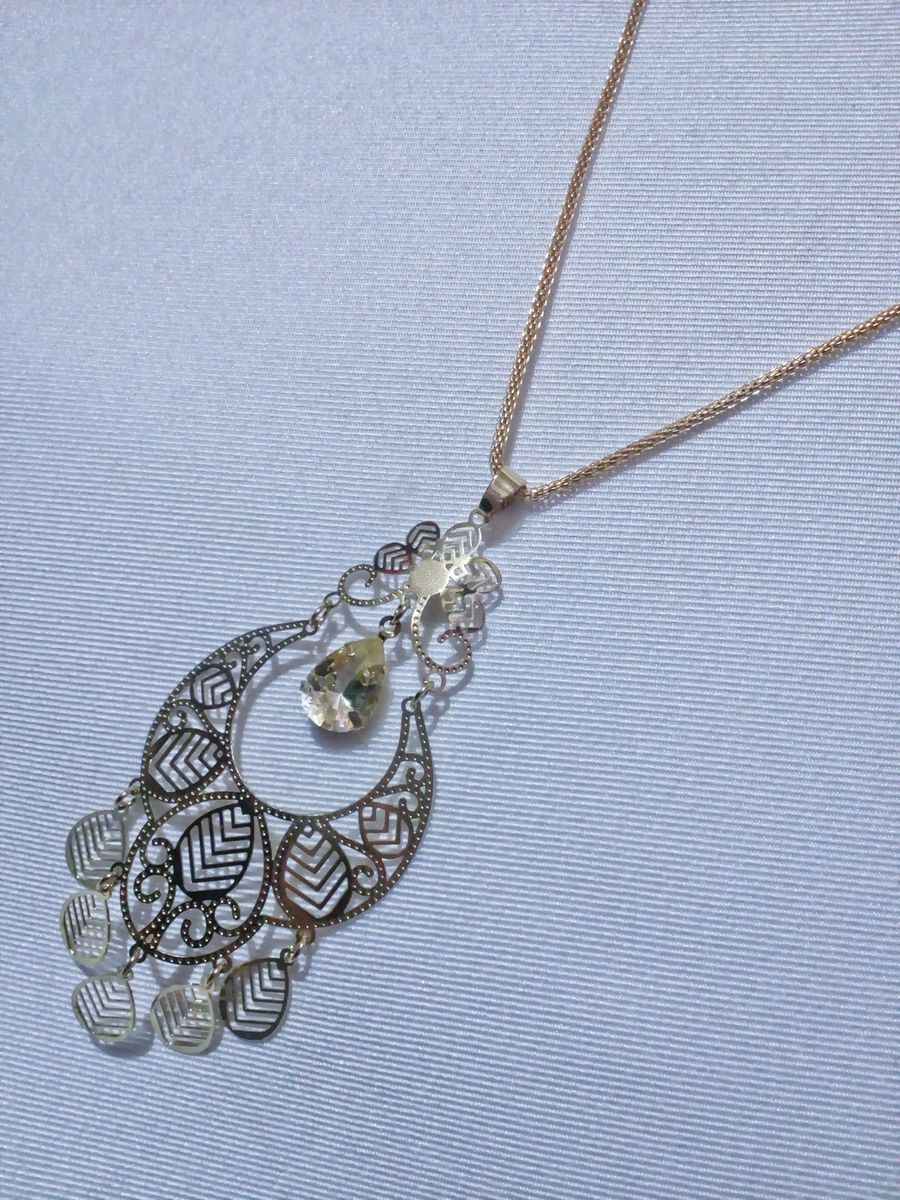 Colar Pedra Branca | Bijuteria Feminina Nunca Usado 24009095 | enjoei