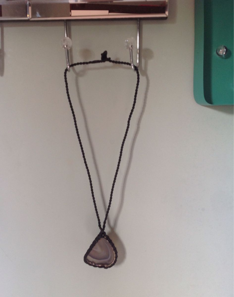 Colar Pipa Artesanal Preto | Bijuteria Feminina Nunca Usado 29575624 ...