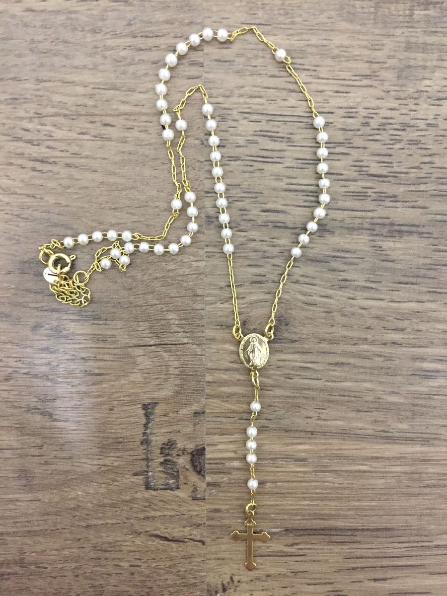 Colar Terço Pérolas | Bijuteria Feminina Morana Nunca Usado 20520162 ...