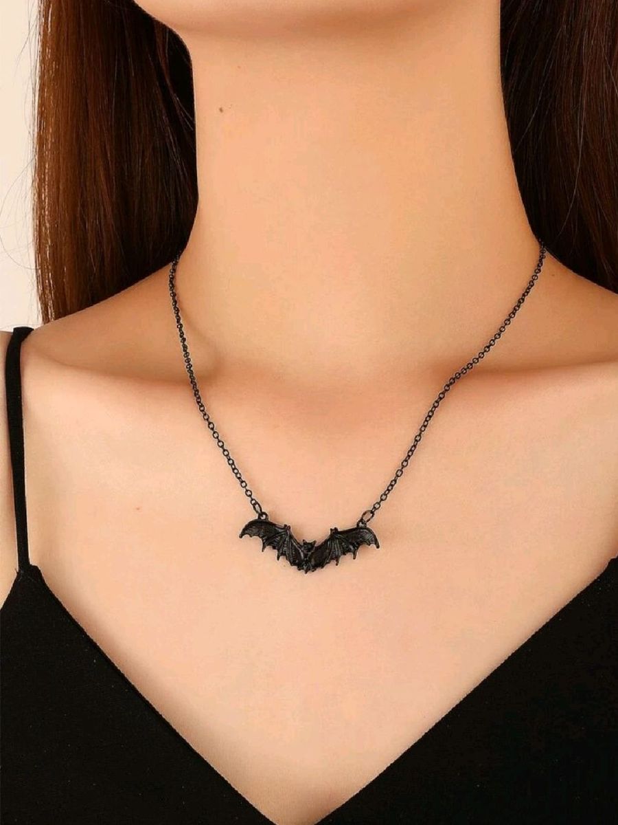 Colar Vampiro Gótico Egirl Colar de Morcego Colar Egirl Gótico Rock Emo ...