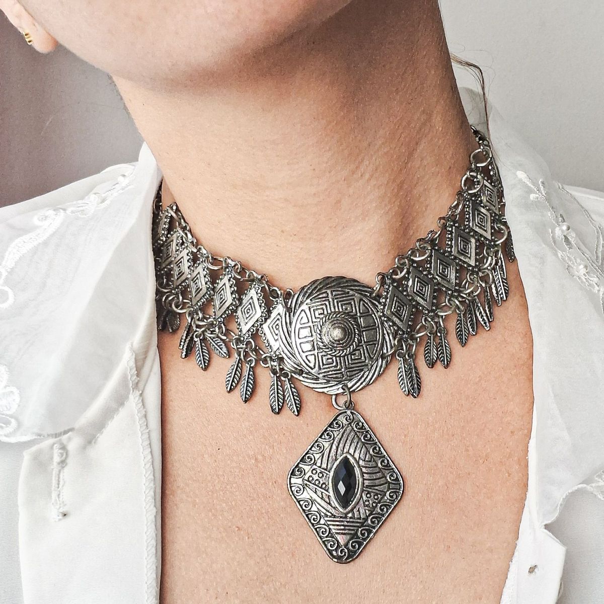 Colar Vintage Boho | Calça Feminina Vintage Nunca Usado 99373821 | enjoei