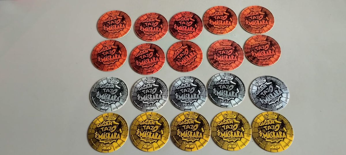 Coleção Completa do Gigan Tazo O Maskara | Brinquedo Elma Chips Usado ...