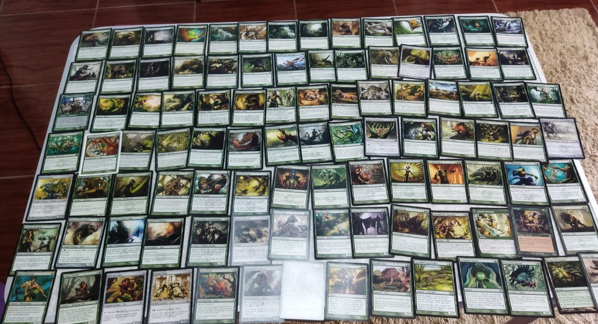 Coleção de 100 Cartas Magic The Gathering - Deck Verde Élfico - Novo ...