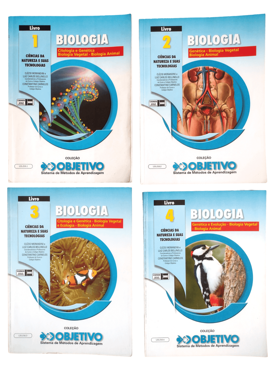 Coleção Objetivo Biologia Apostila Escolar Pré Cursinho Ensino Médio ...