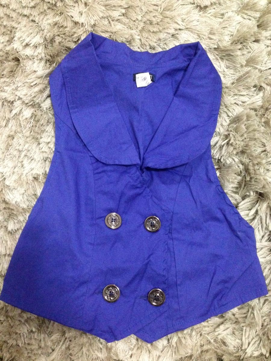 Colete Azul | Colete Feminino Nunca Usado 1996463 | enjoei
