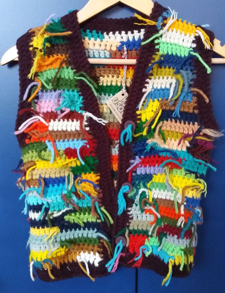 Colete Color em Lã Artesanal | Colete Feminino Nunca Usado 55271199 ...