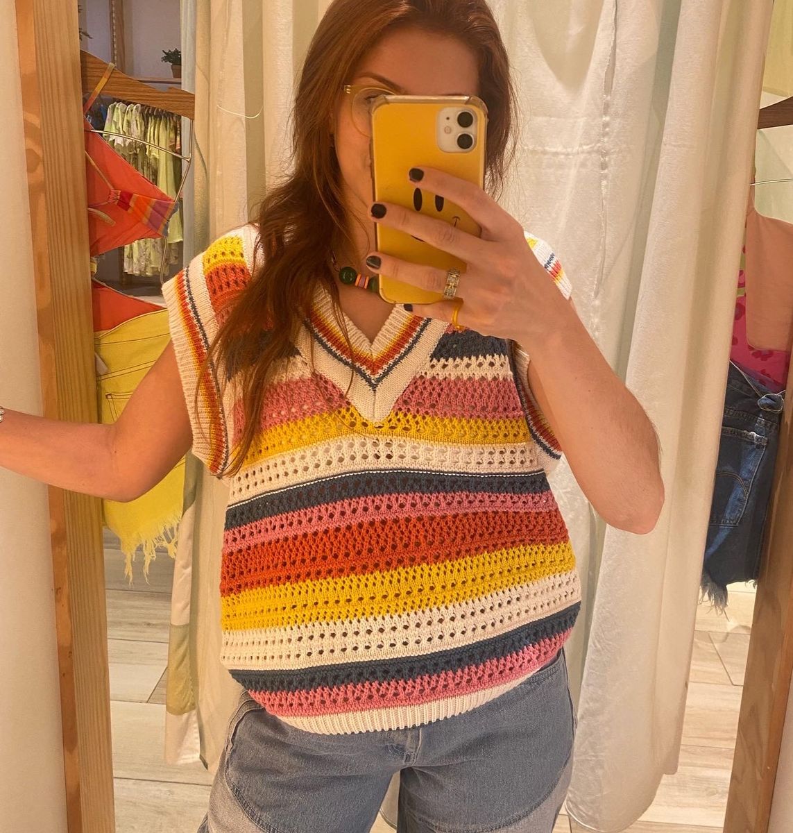 Colete Crochet Farm | Colete Feminino Farm Usado 79309558 | enjoei